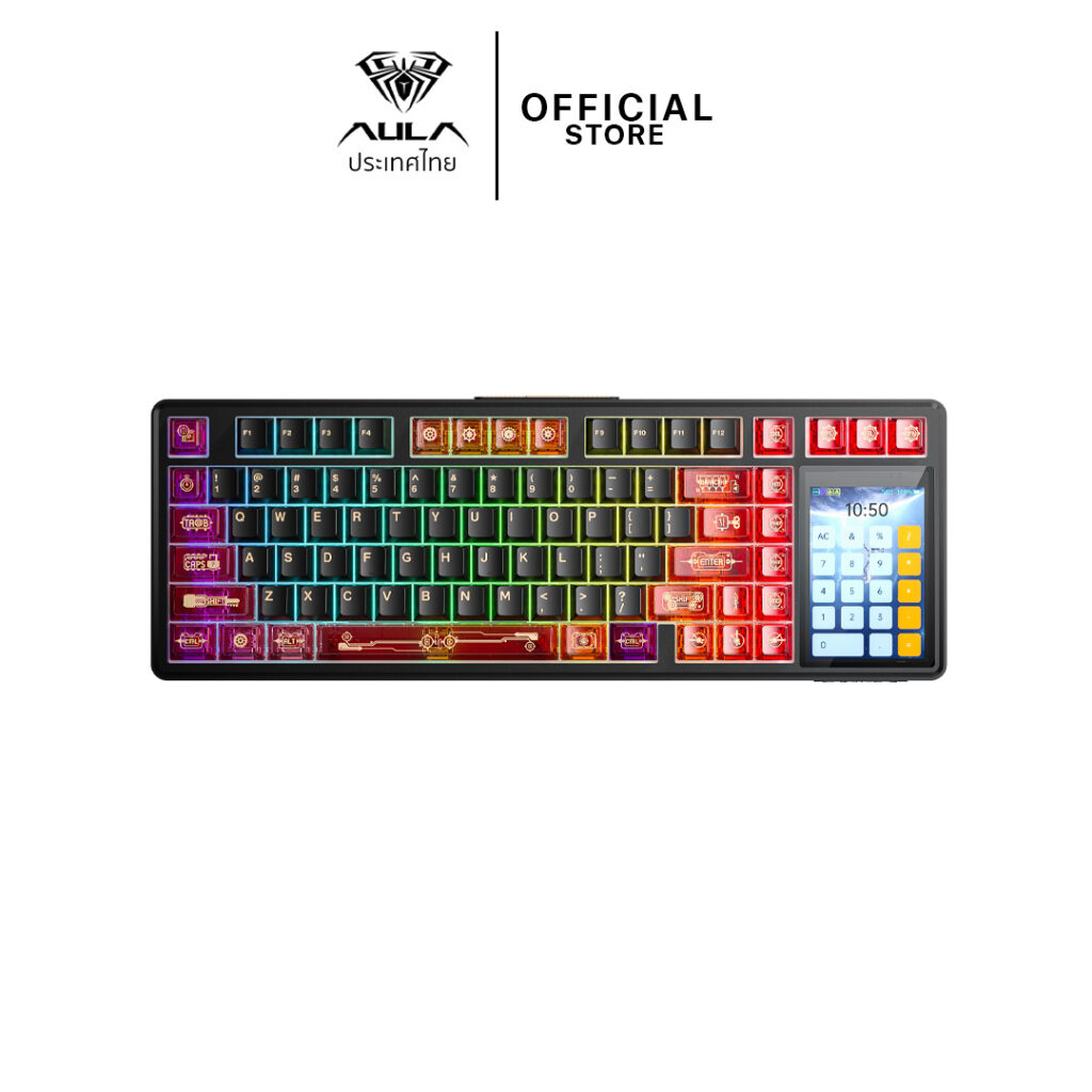 WIRELESS KEYBOARD (คีย์บอร์ดไร้สาย) AULA L99 (RED/BLACK) – INTEK ...